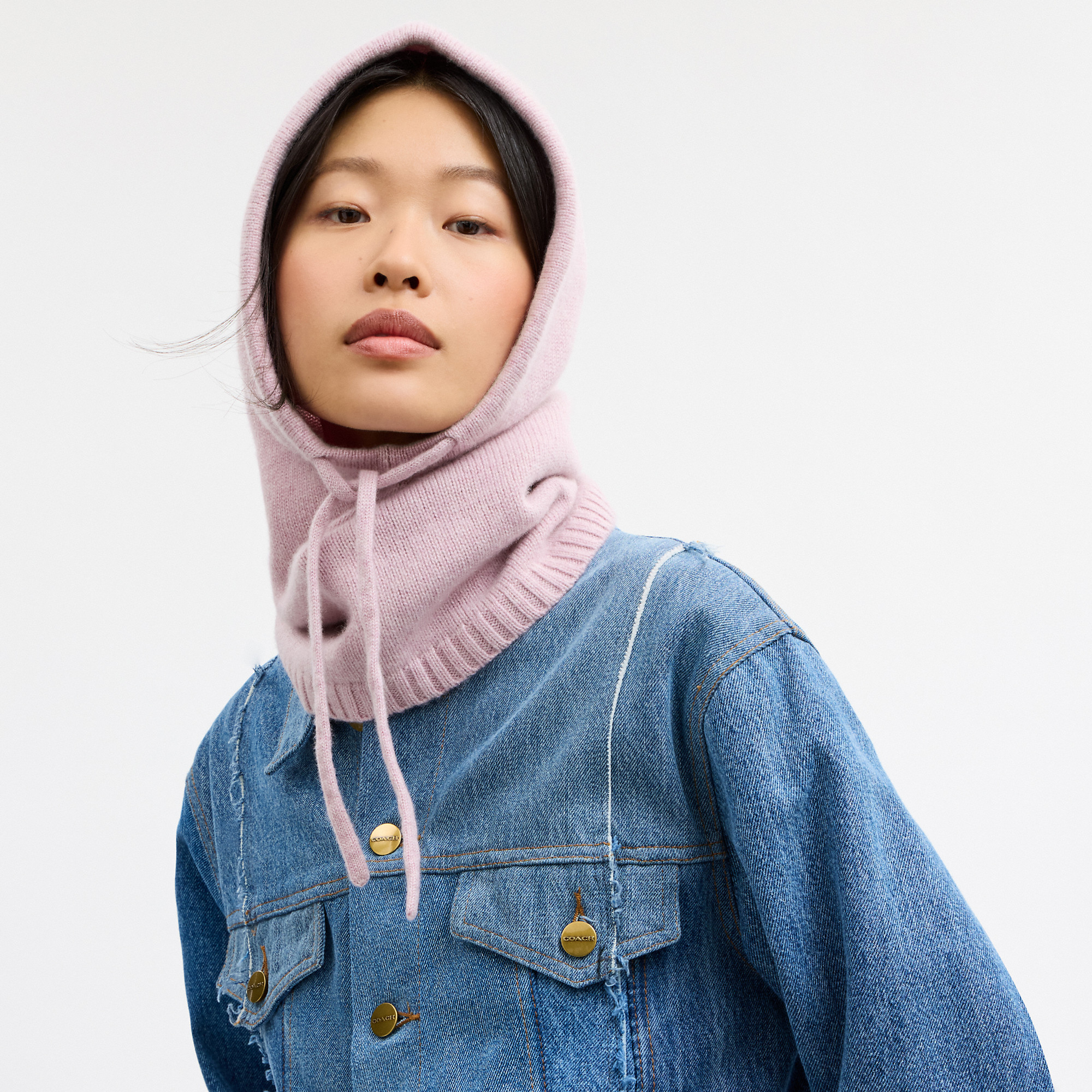 COACH cashmere knit long balaclava